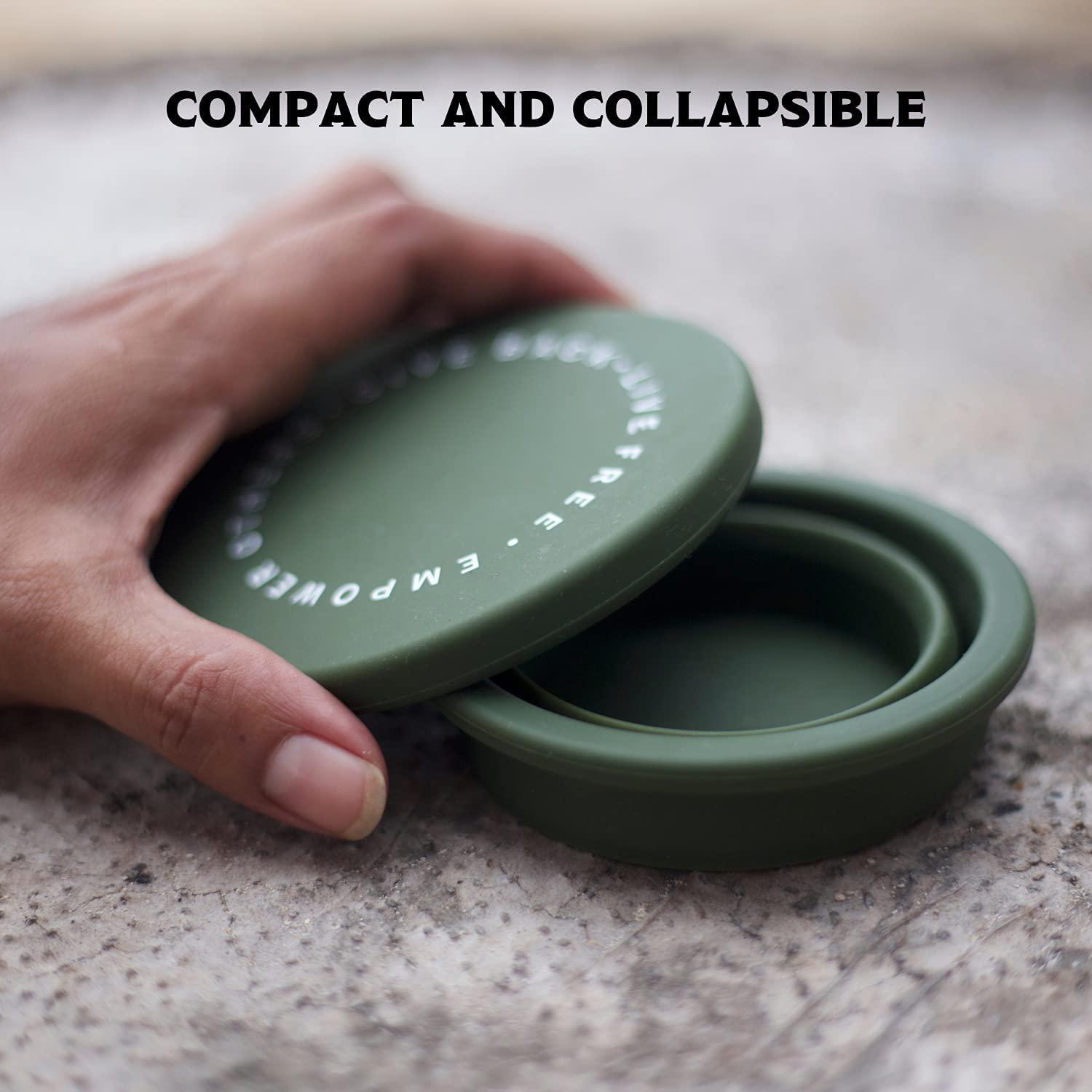 Forest Green Menstrual Cup Case - Collapsible Silicone Holder for ...