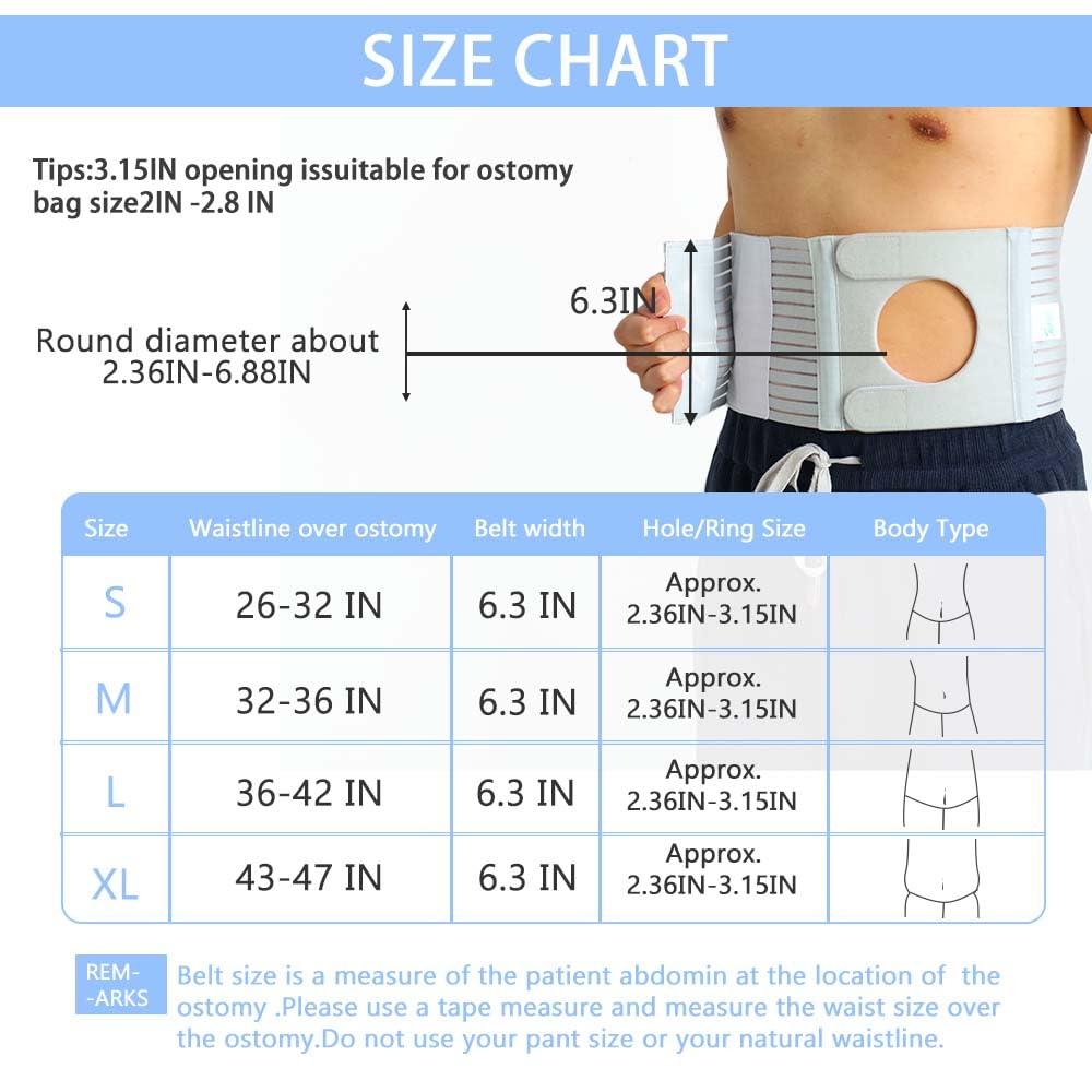 Adjustable Abdominal Medical Ostomy Belt | Universal Stoma Support for ...
