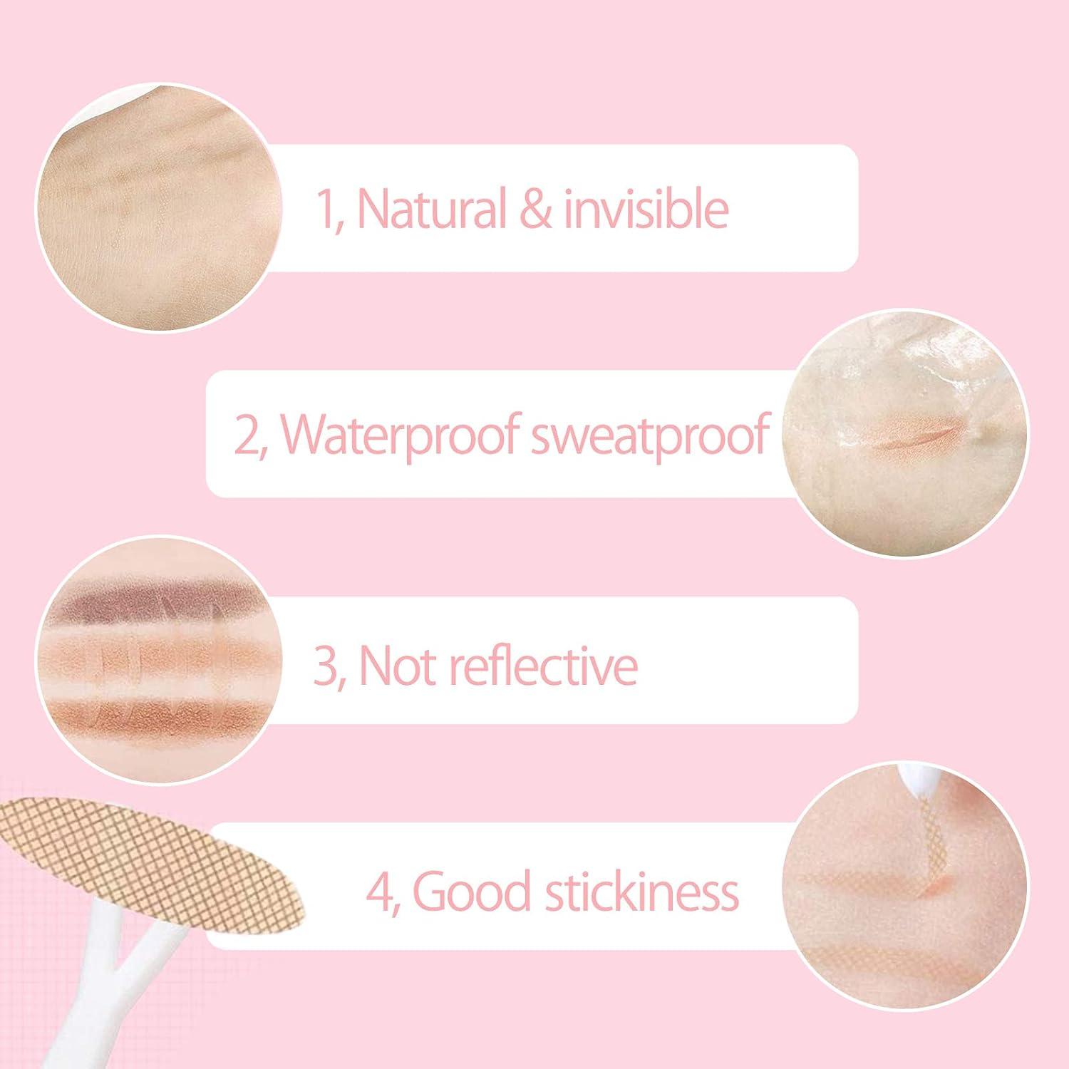 1800 Pieces Invisible Double Eyelid Tape - Waterproof Slide Tapes with ...