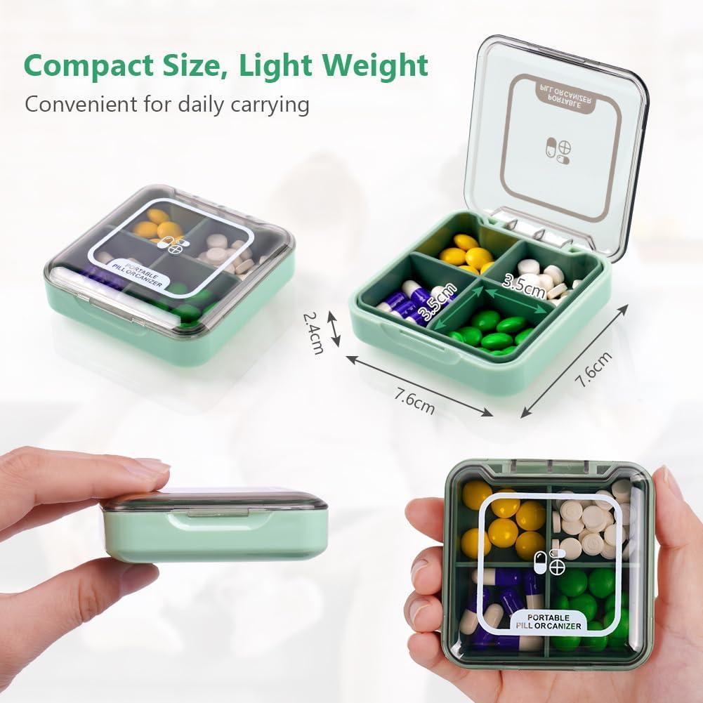 ACWOO Pill Dose Organizer - 7-Day Travel Medication Box with 4 ...