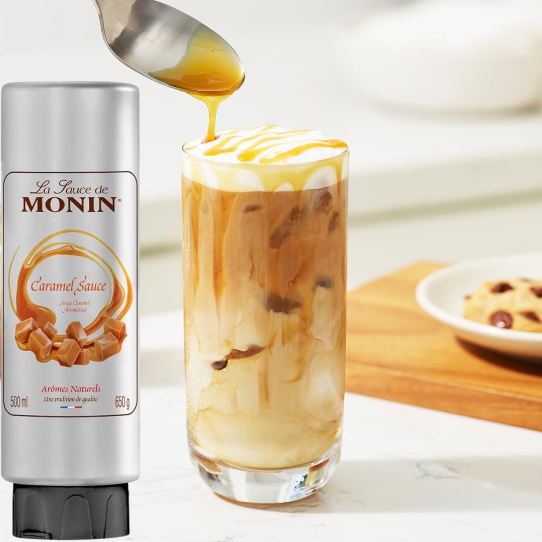Premium Caramel sauce | 2 x Monin Caramel Sauce 500ml for Mochas Coffee ...