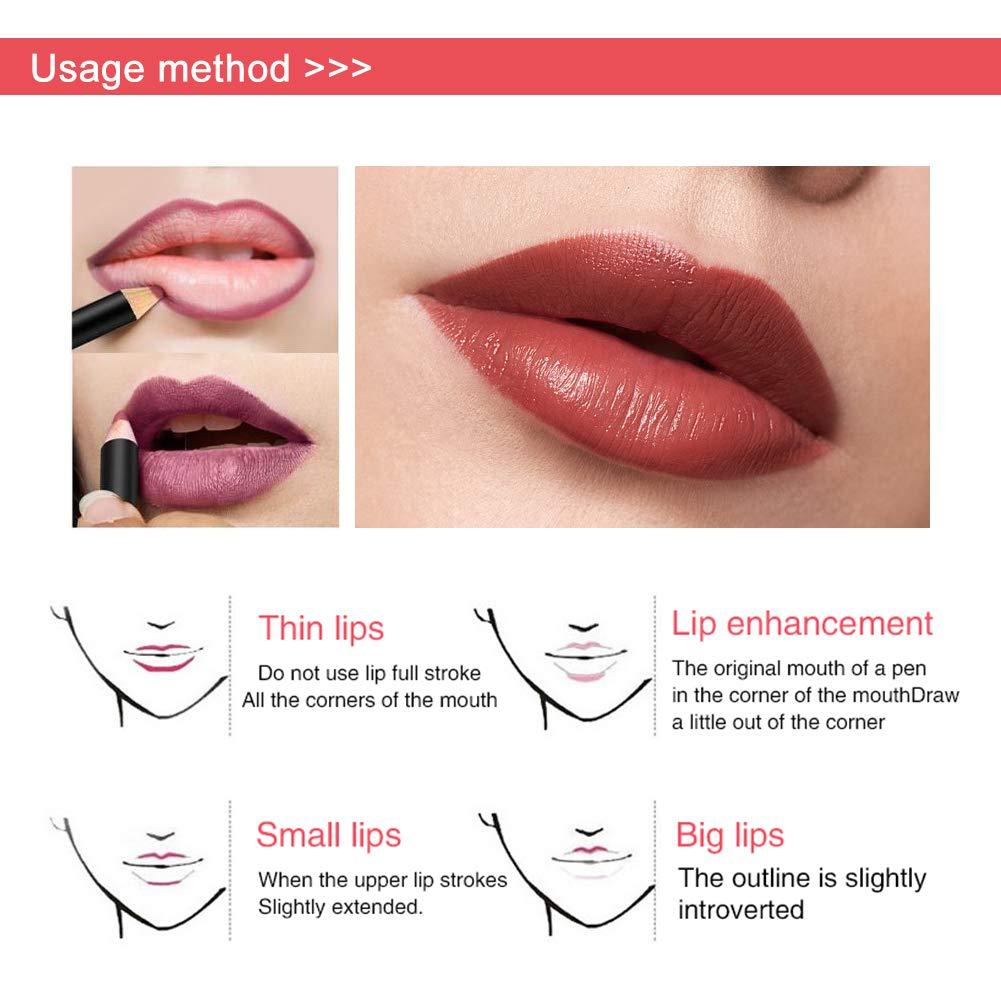 Italia Deluxe Ultra Fine Lip Liner Set - Pack of 12 | Long-lasting and ...