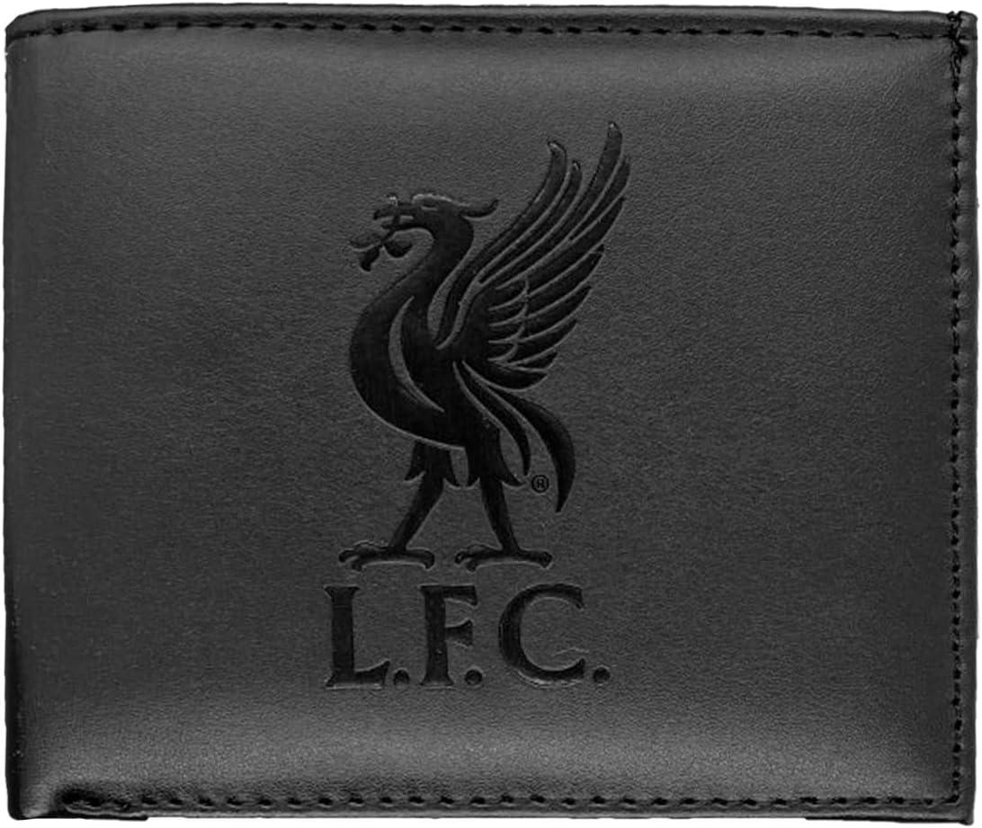 Liverpool FC Embossed Club Crest Wallet - Official Black Merchandise ...