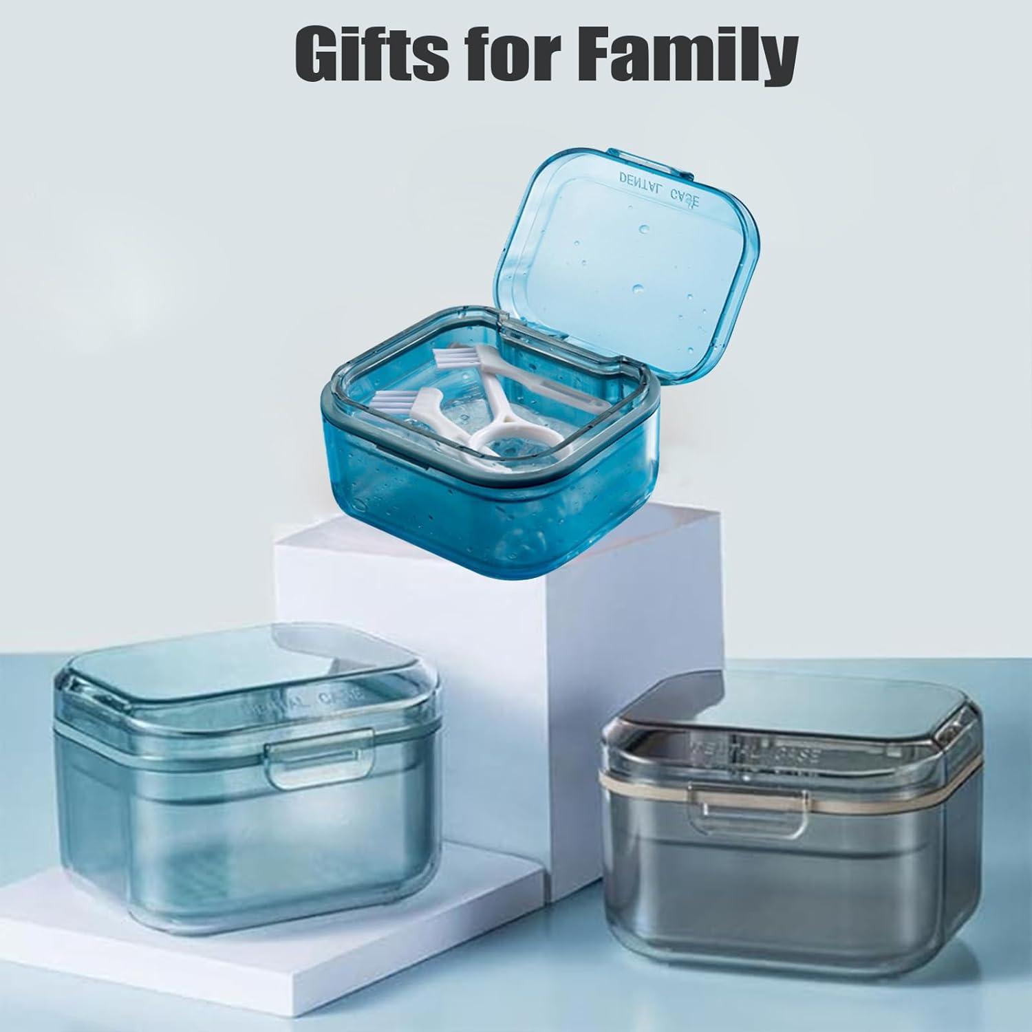 Denture Case Denture Cup for Soaking Dentures Denture Bath Box with ...