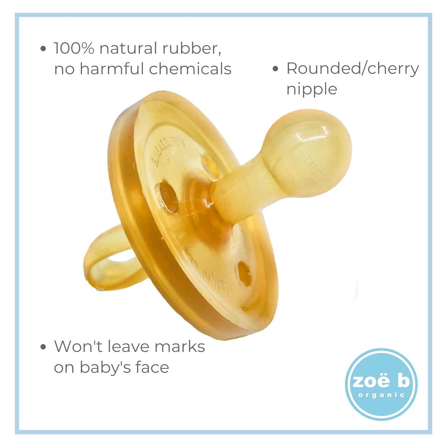 Simply Rubber Baby Pacifiers - Rounded/Cherry - Medium (6-12 mos ...