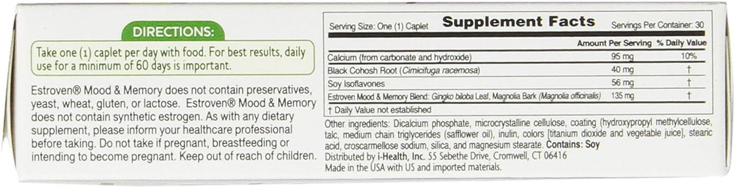 Estroven Stress Plus Mood & Memory | Menopause Relief Dietary ...