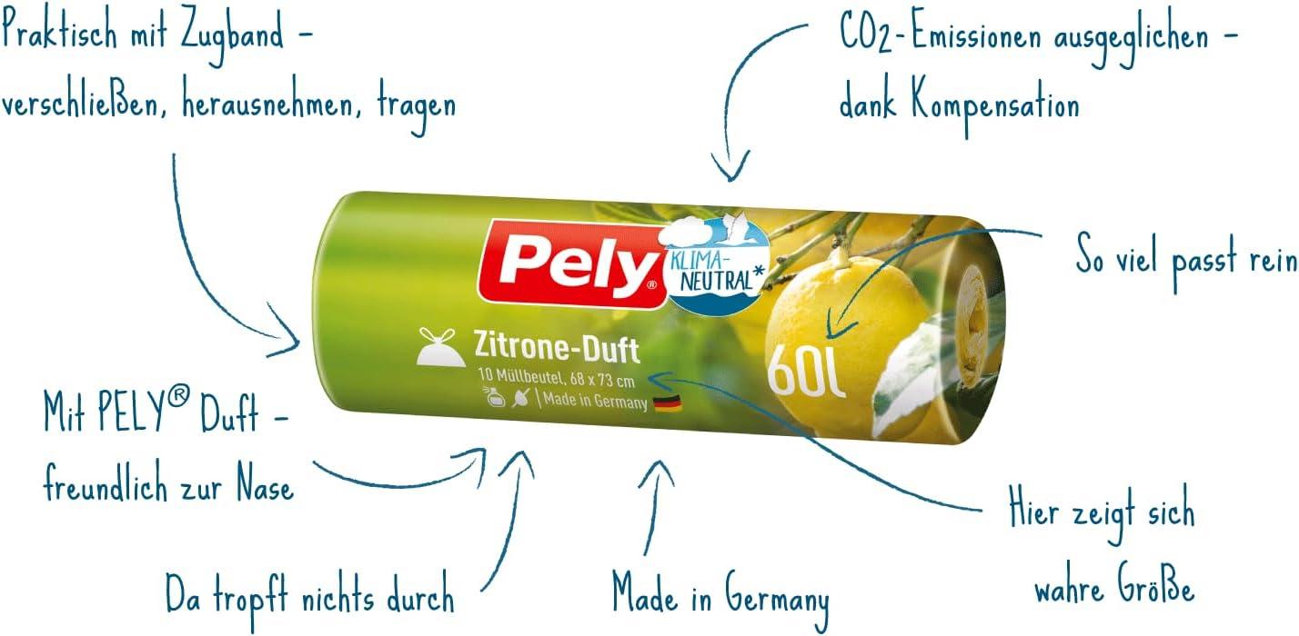 Eco-Friendly Pely Pull Tape Garbage Bags - Lemon Scented Climate ...