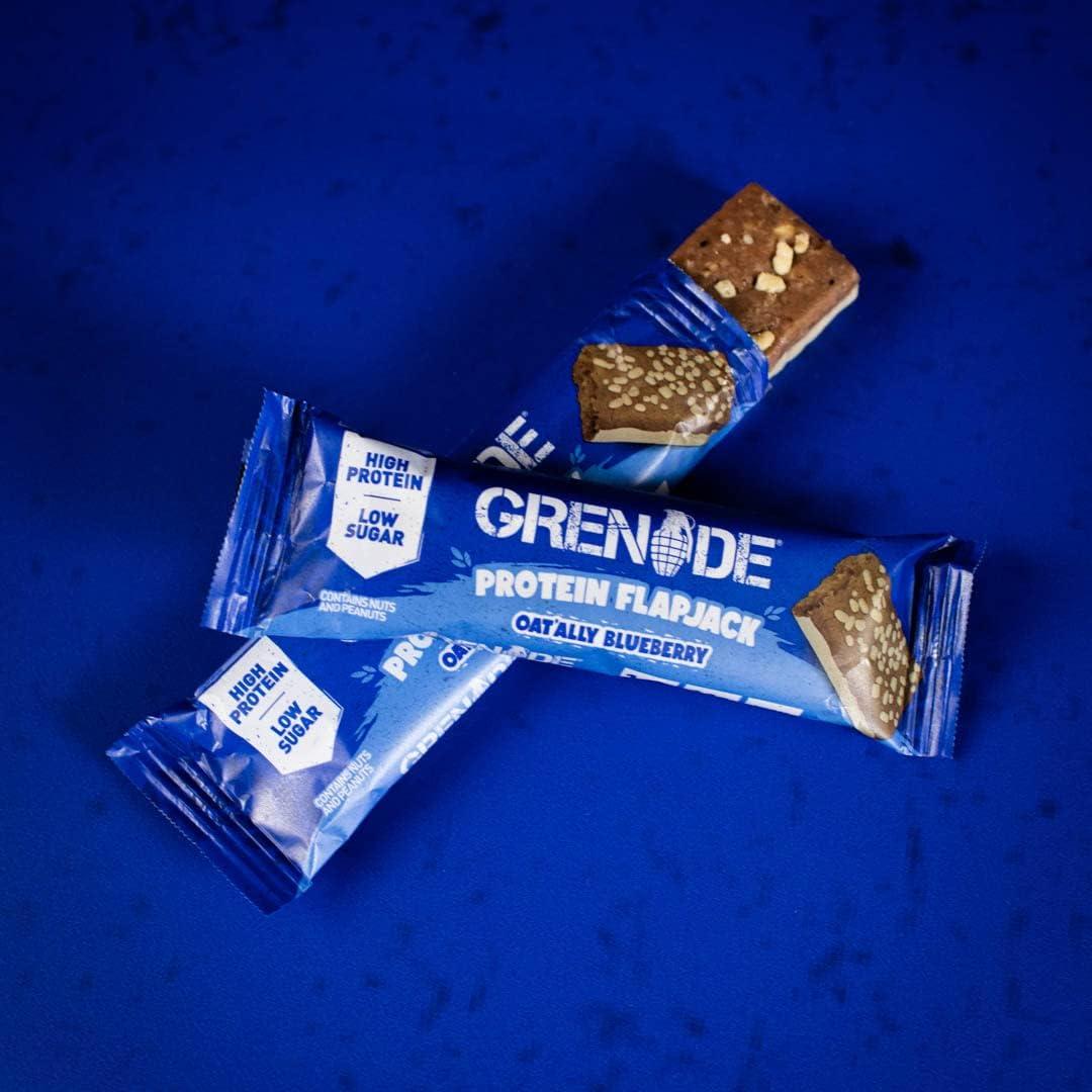 Grenade Protein Flapjack - Oat'ally Blueberry 45g (Box of 12 ...