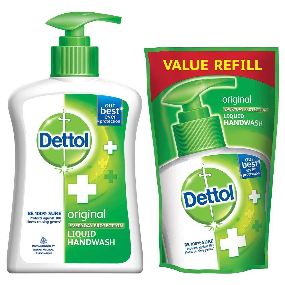 Dettol Liquid Handwash (Original) 200ml + Free 175ml - Choose Your ...
