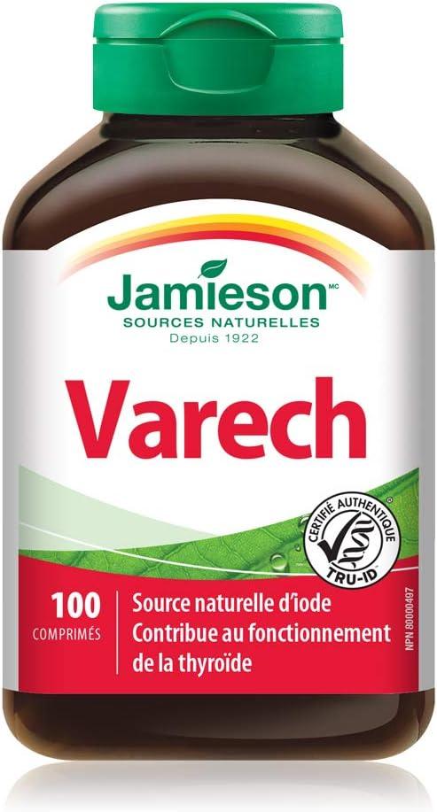 Jamieson Kelp 650mg 100 Tablets - Natural Source of Iodine for Thyroid ...