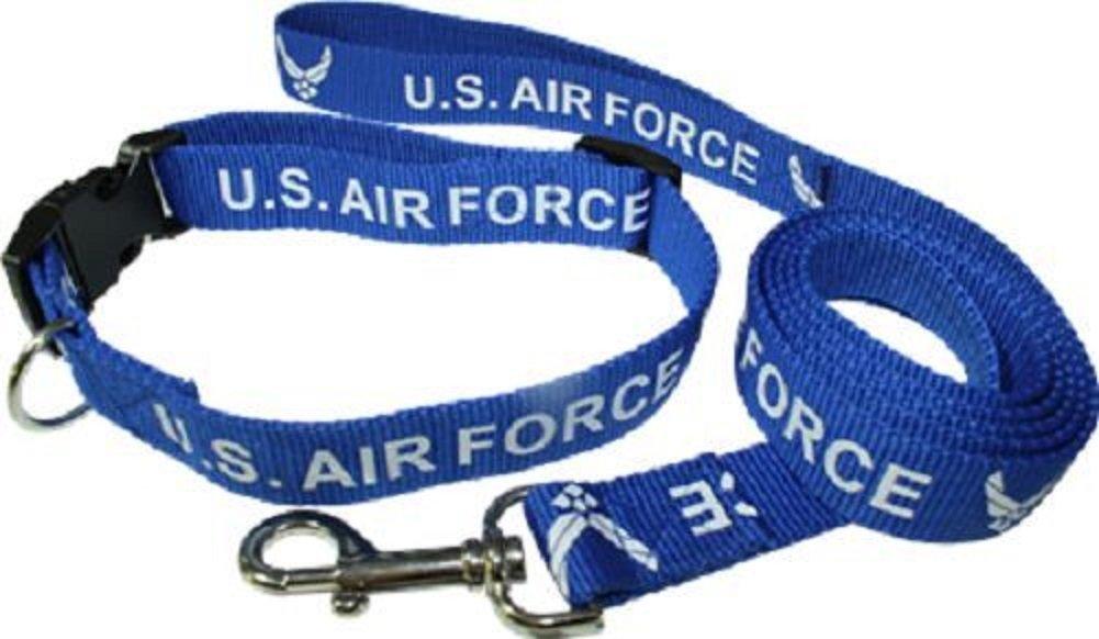 Blue US Air Force Wings Dog Collar and Leash - Officially Licensed by ...