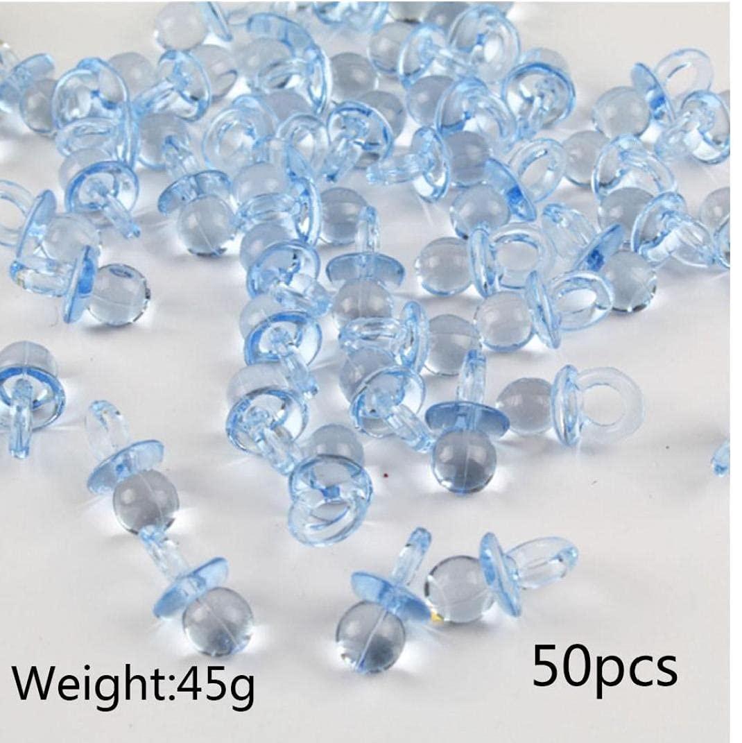 50Pcs Transparent Acrylic Mini Pacifier - Baby Shower Cake Decoration ...