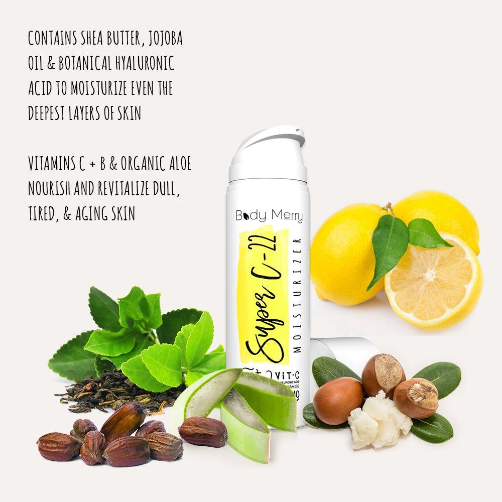 Body Merry Super-C 22 Moisturizer - Vitamin C Facial Cream with ...