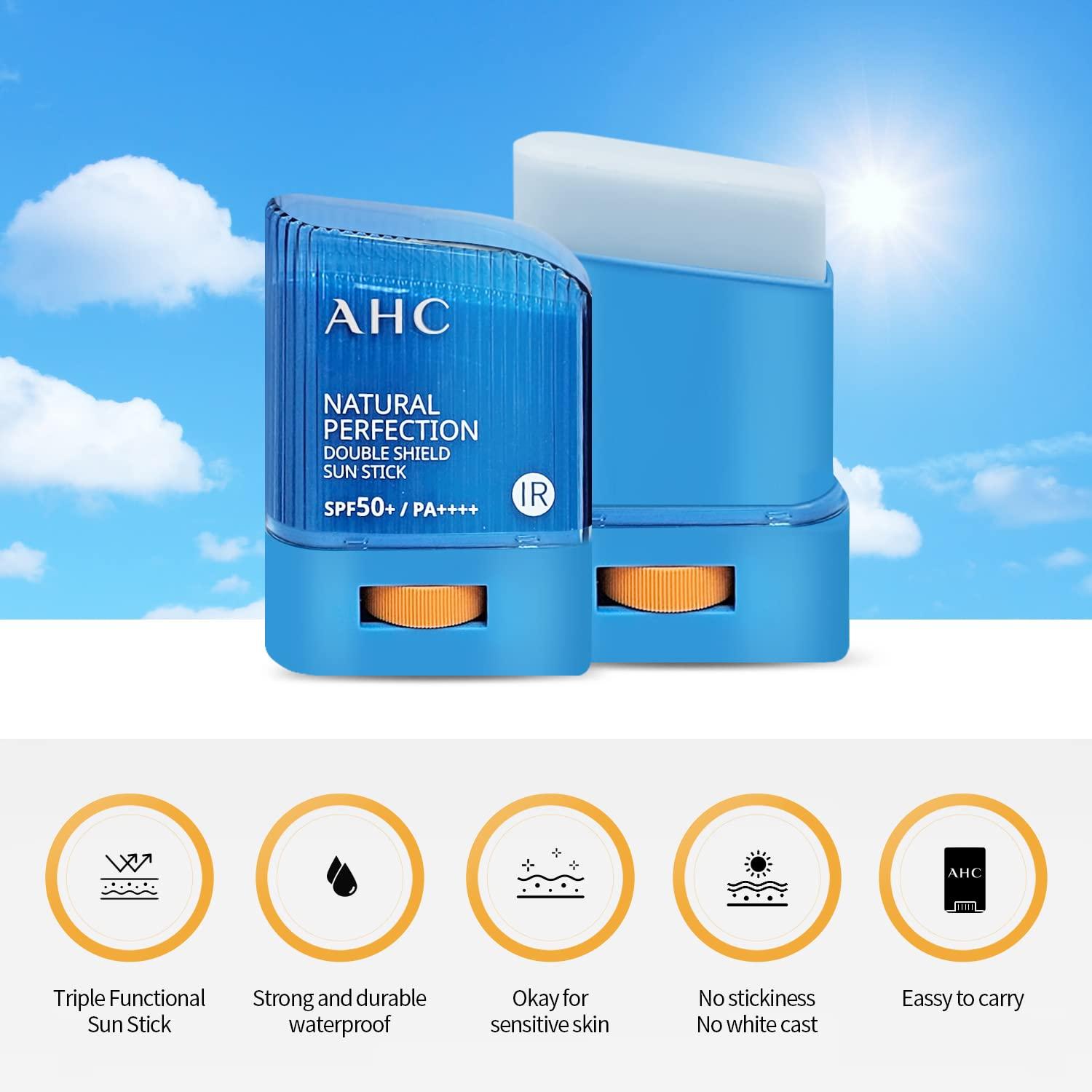 AHC Natural Perfection Double Shield Sunstick 14g (Blue) - Broad Spectrum SPF Protection | Buy ...