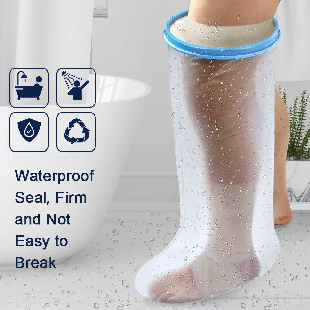 Bukihome Shower Watertight Foot Protector - Adult Leg Cast Cover for ...
