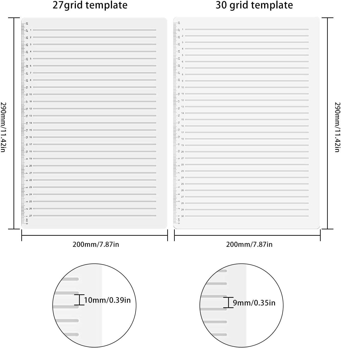 2Pcs Straight Line Stencil Rulers Straight Spacing Line Drawing ...