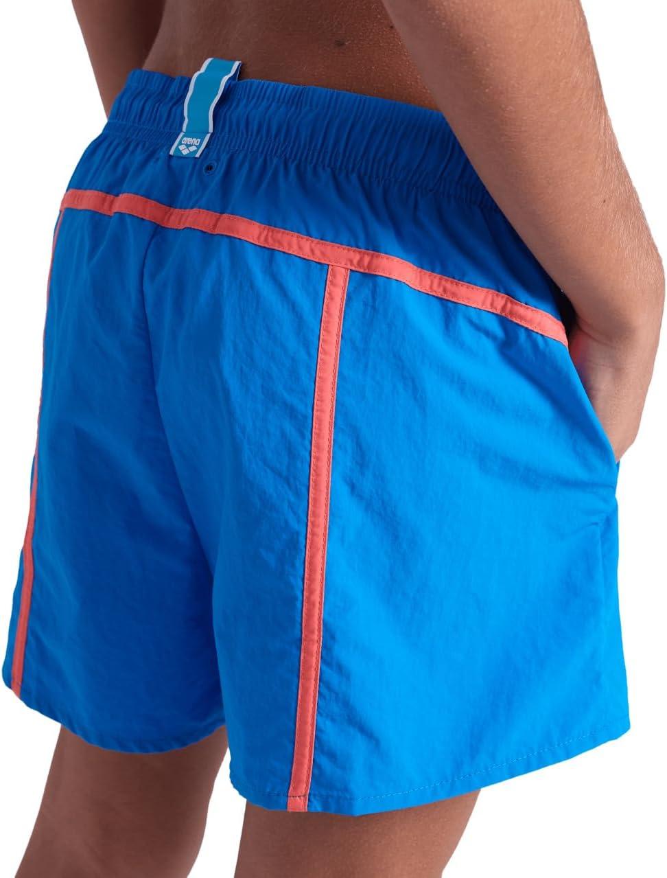 ARENA Boys' Pro_File Beach Short Swim Trunks - Blue Lake-Calypso Coral ...