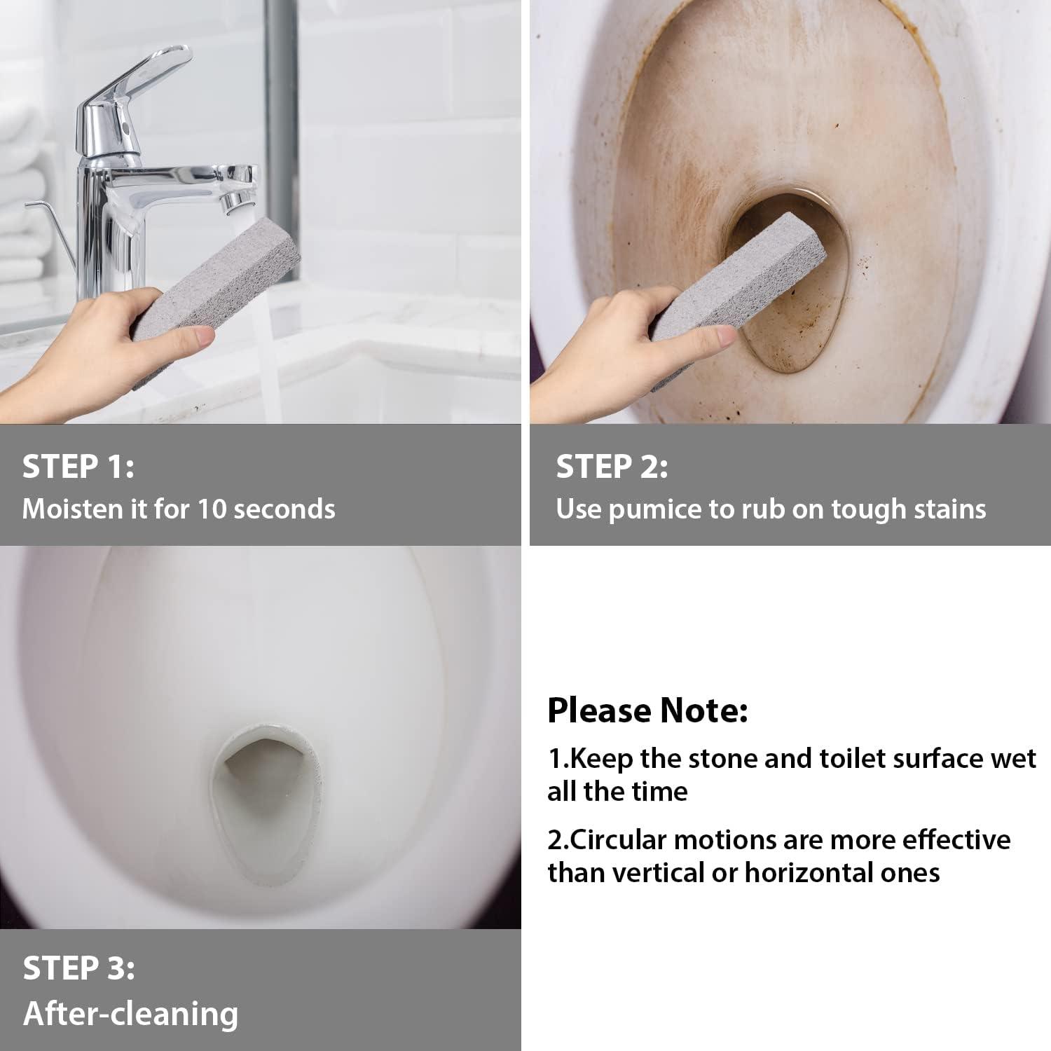 Notchis Toilet Bowl Pumice Stone Stick - 6 Count Pack | Easily Refresh ...