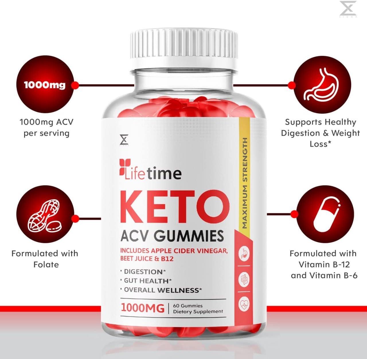 Lifetime Keto Acv Gummies With Pomegranate 60 Gummies Apple Cider