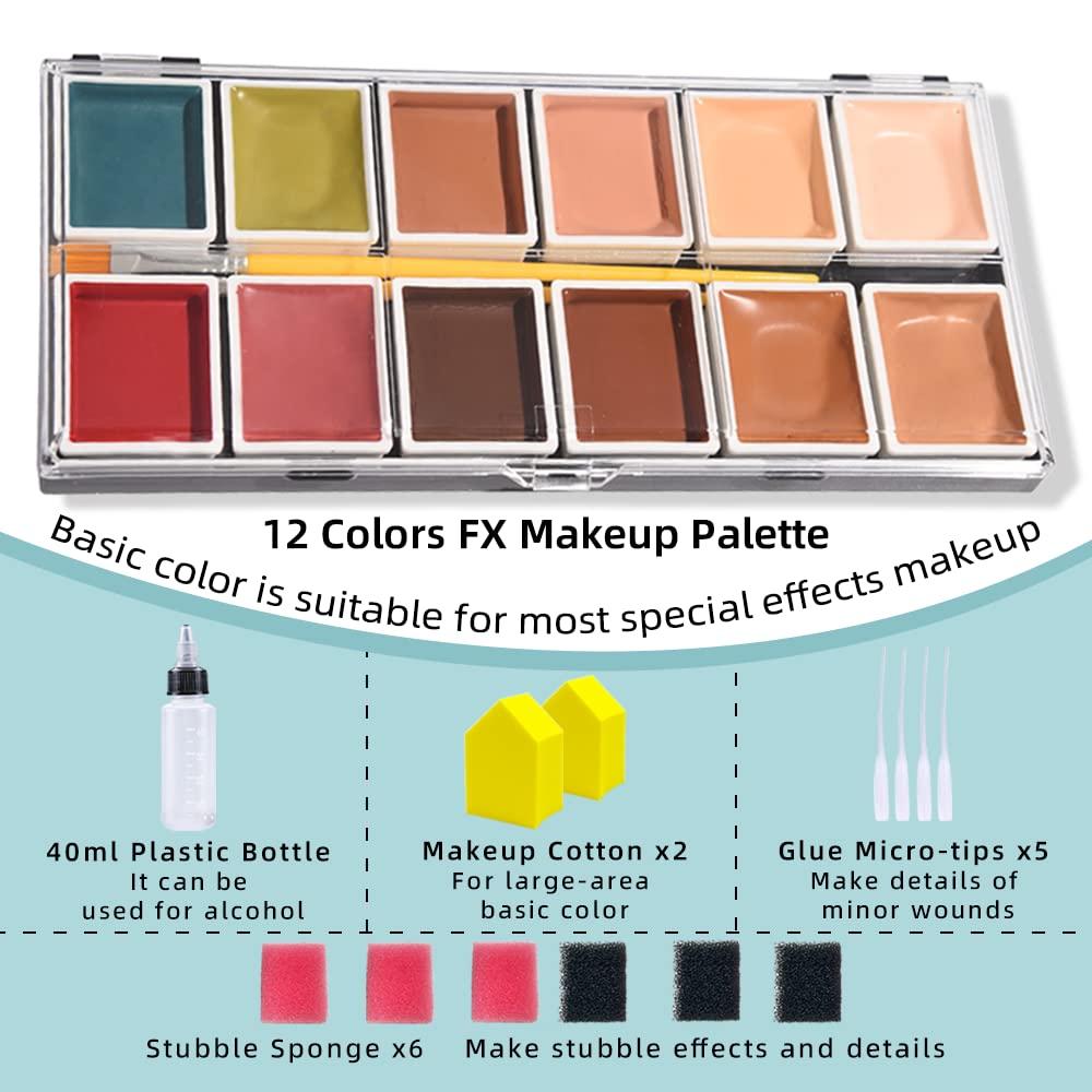Shop Alcohol Activated Makeup Palette for FX Makeup - 12 Base Colors ...