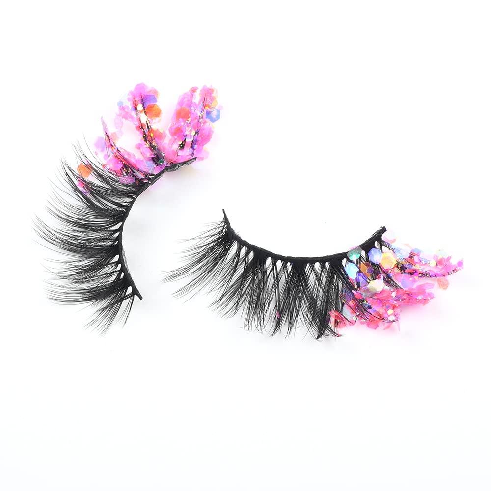 PINK LASHES - Colored Faux Mink Bottom Lash Set for Cosplay & Drag ...