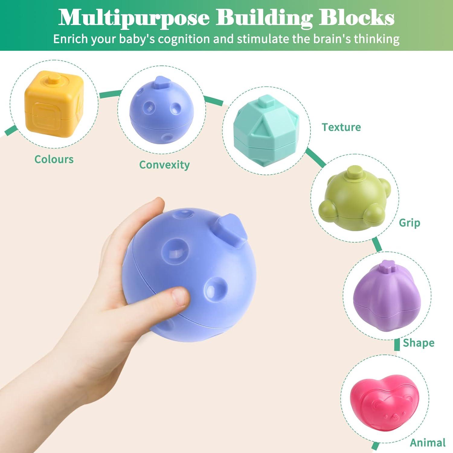 Shop KQPIINW 7-in-1 Motoric Cubes - Montessori Toys for Babies 18 ...