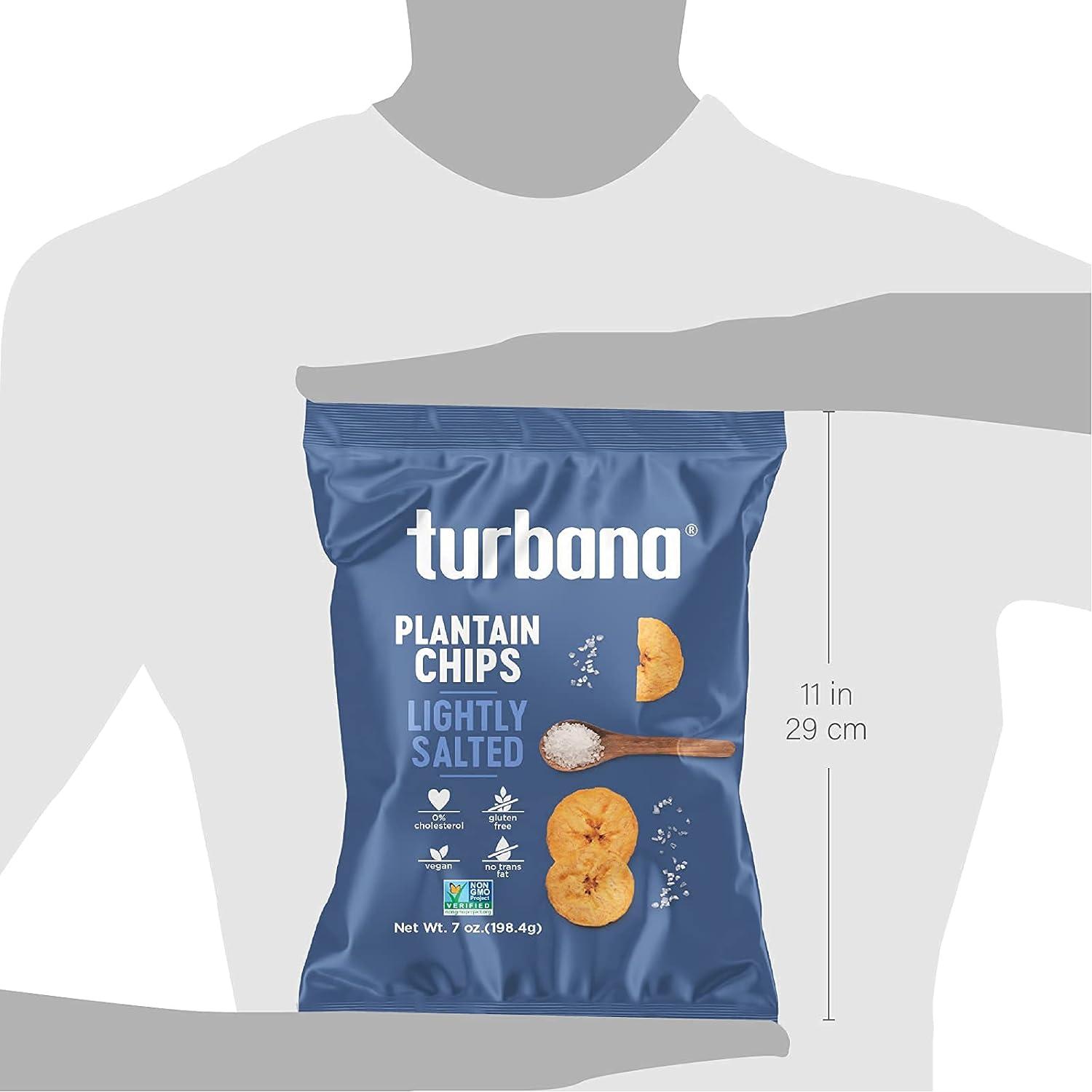 Turbana Plantain Chips Lightly Salted - 5 x 7oz Bags | Crunchy and ...