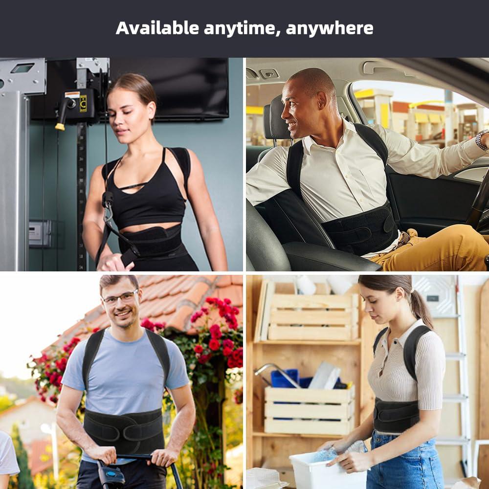 Adjustable Posture Corrector for Men and Women - Top Comfort Back Brace ...