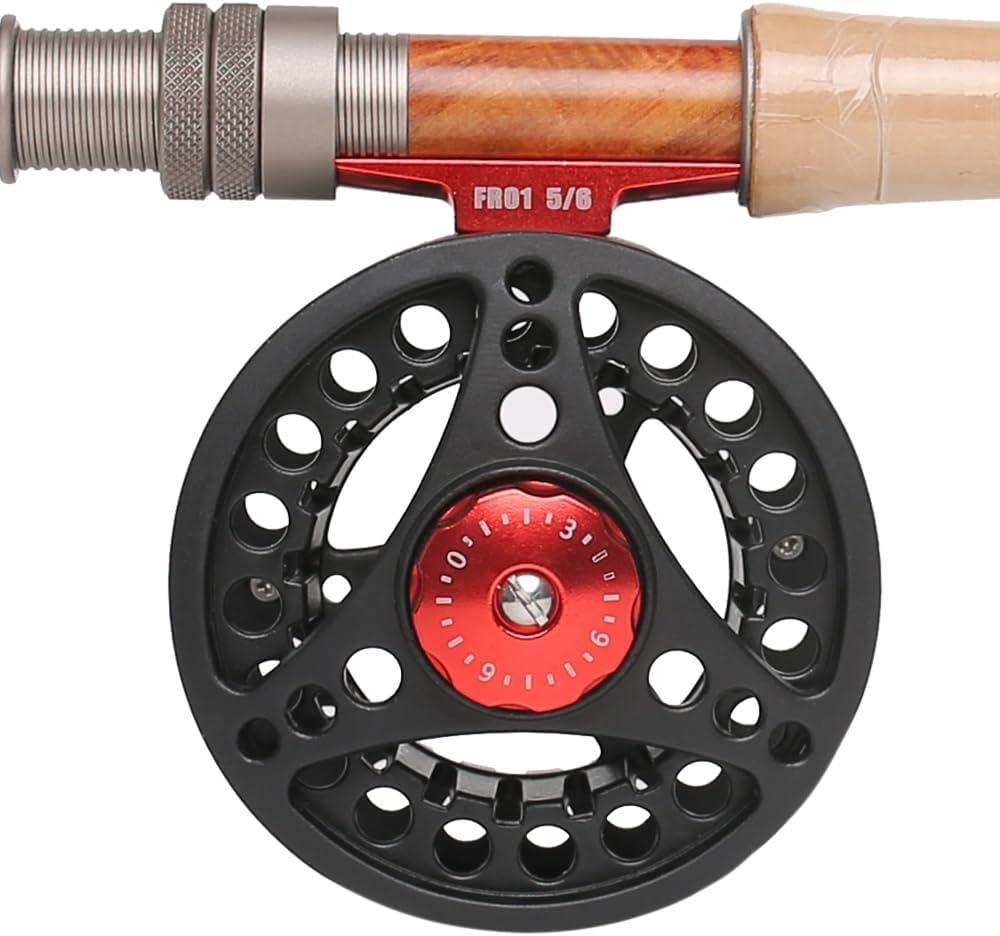 Kylebooker Fly Fishing Reel - Aluminum Body Large Arbor Reel for 3/4wt ...