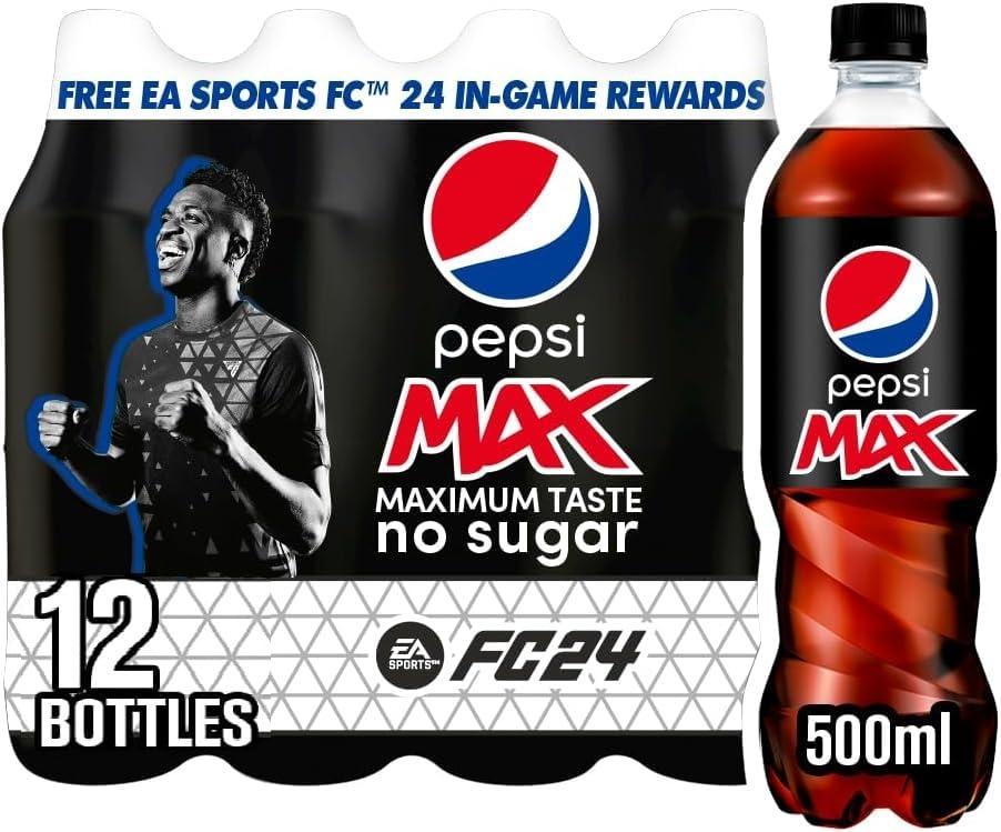 Pepsi Max with No Sugar 12 x 500ml Bottle Pack - FC 24 In-Game Rewards ...