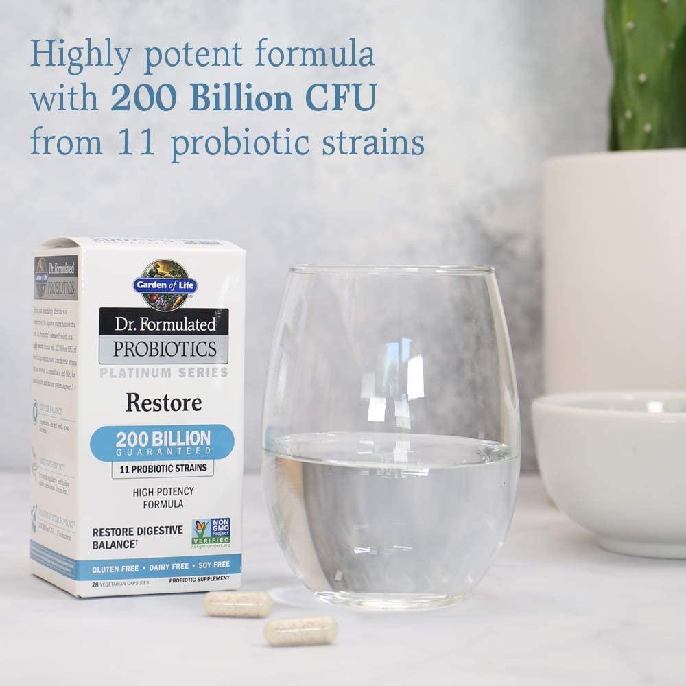 Dr. Formulated Probiotics Platinum Series Restore 200 Billion CFU ...