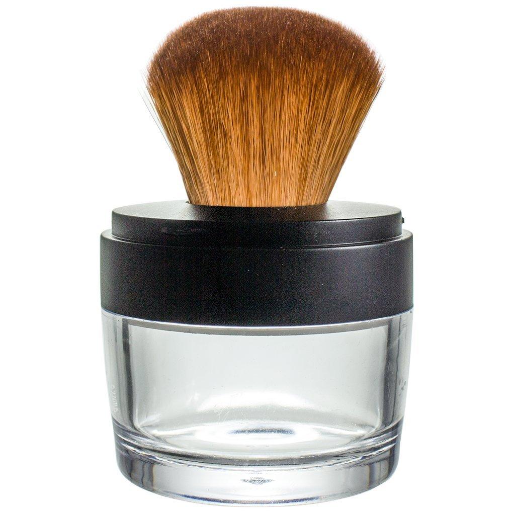 Soft Sable Tone Taklon Kabuki Brush with Sifter Jar | Ideal for Mineral ...