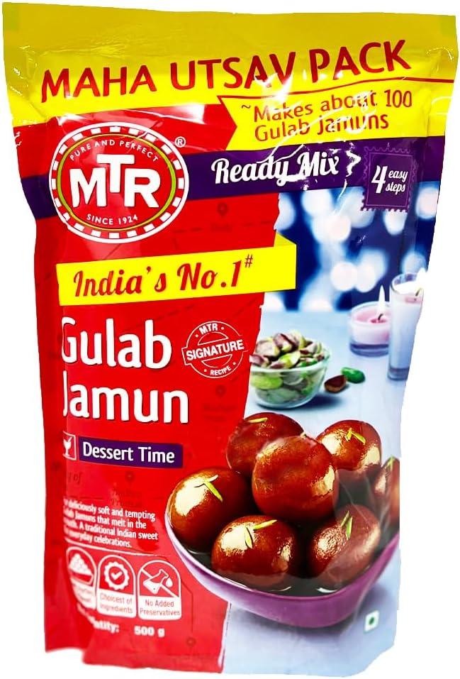 MTR Gulab Jamun Ready Mix 500G Traditional Indian Sweets With No Added ...