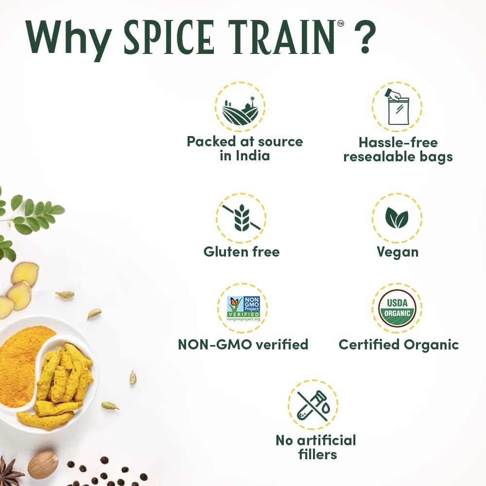 SPICE TRAIN Lakadong Organic High Curcumin Turmeric Powder 8oz - 100% ...