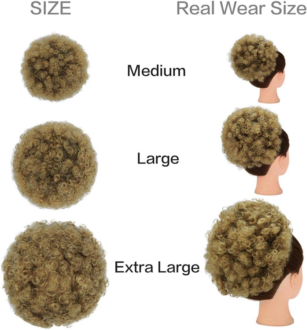 Kinky Curly Afro Puff Drawstring Ponytail Extension T1B-27# for Women ...