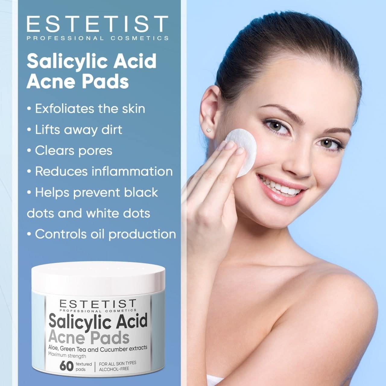 Salicylic Acid Acne Pads - Maximum Strength Peel for Clear Skin - 60 ...