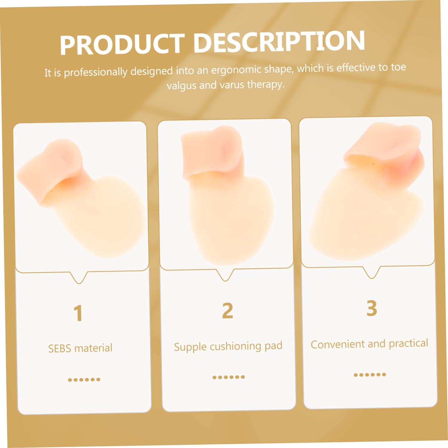 Ergonomic Nail Tools - 8 Pc Silicone Gel Toe Separators Set for Foot ...