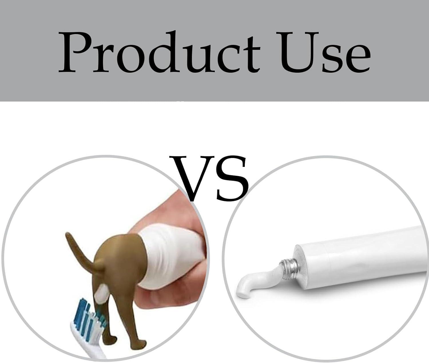 2 Pcs Pooping Dog Butt Toothpaste Topper Dog Poop Toothpaste Dispenser ...