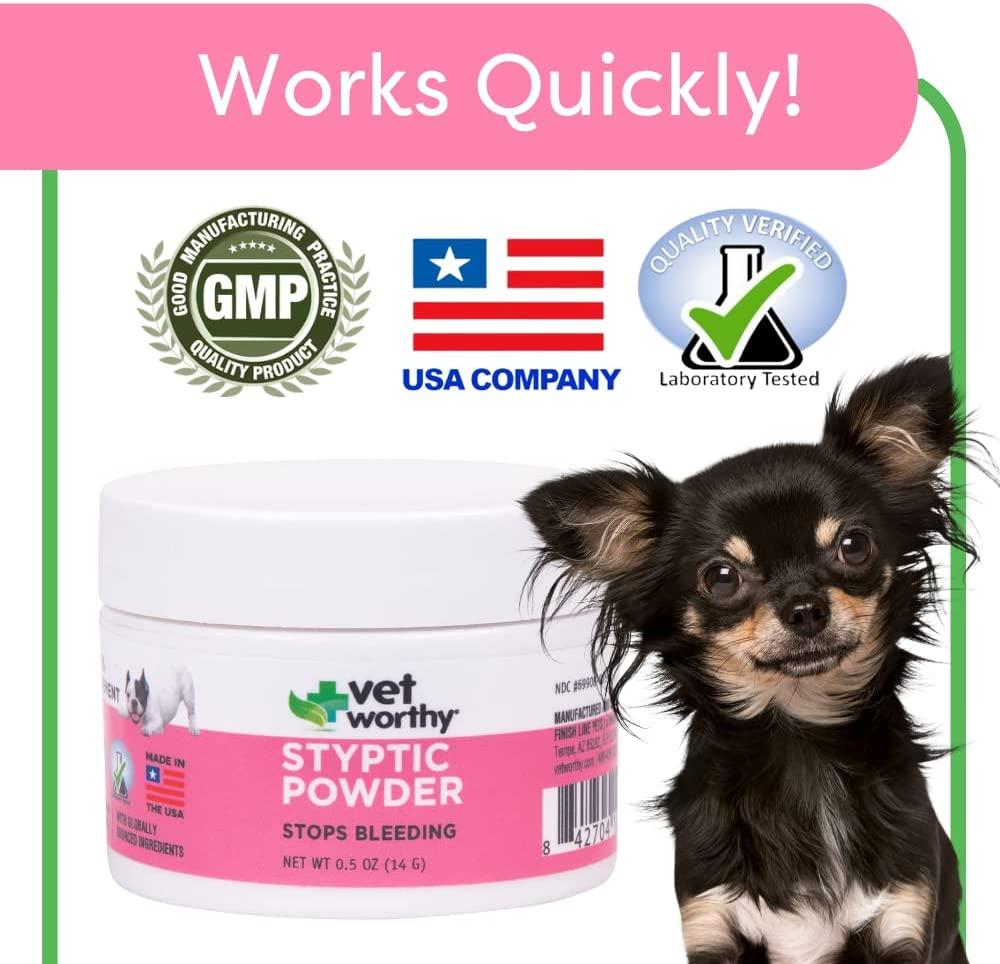 Vet Worthy Styptic Powder for Dogs and Cats - Stop Bleeding Fast! | Buy ...