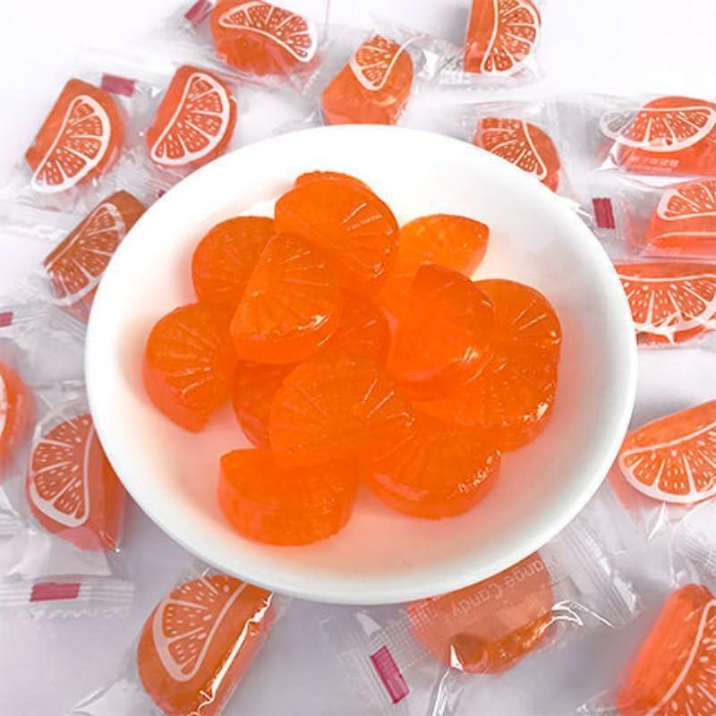 Sour and Sweet Fruit Orange Flavor Toffee Orange Hard Candy Chewing ...
