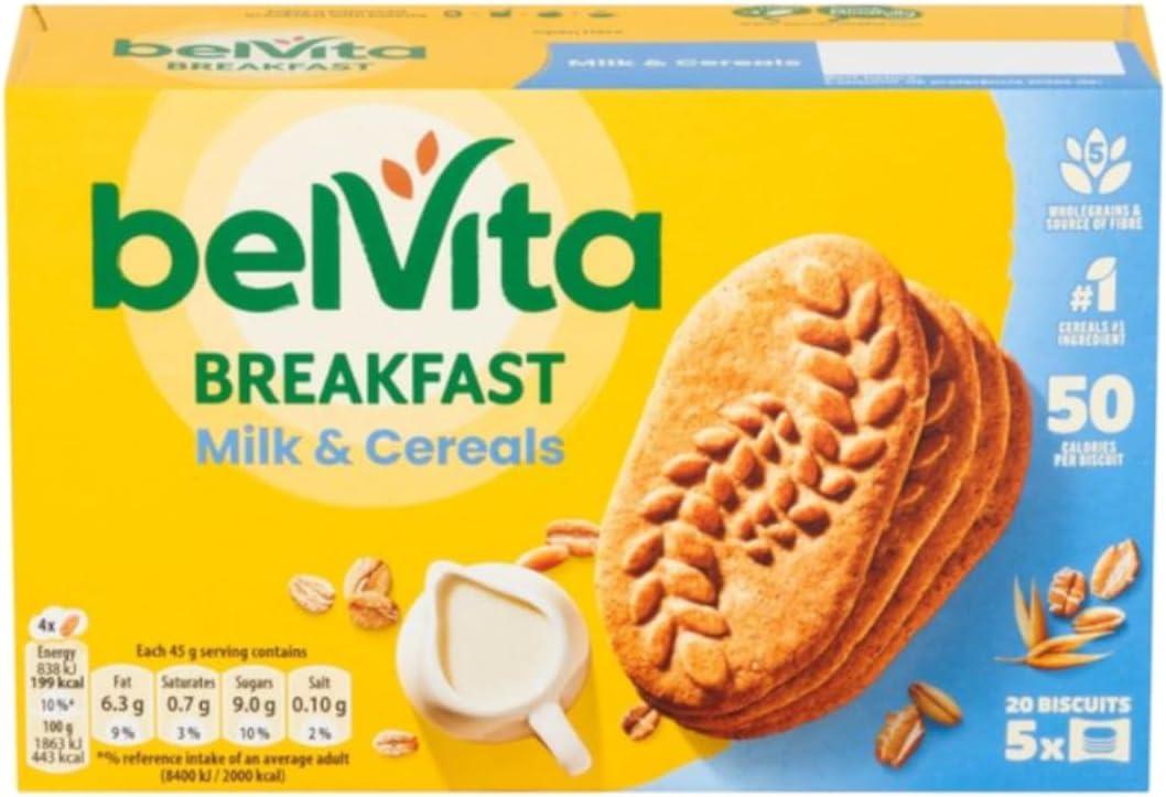 Belvita Breakfast Biscuits - Whole Grain High Fibre and Low Fat - 4 ...