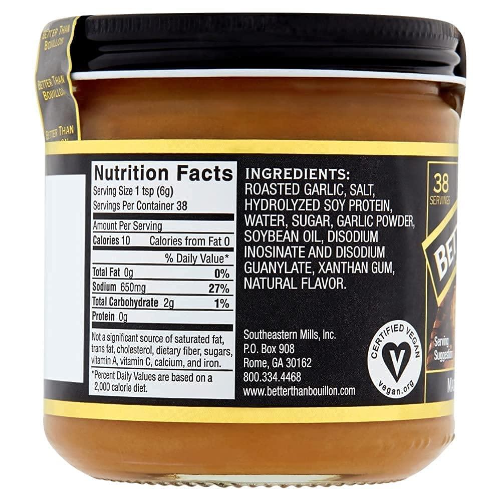 Better Than Bouillon Roasted Garlic Base - 8 oz Jar (38 Servings ...