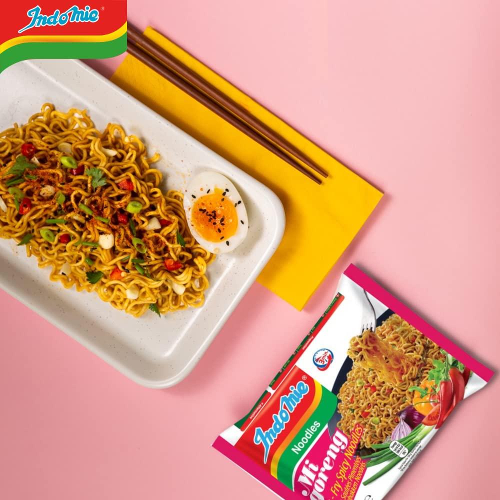 Indomie Mi Goreng Pedas Instant Noodles - Spicy Flavor (80g Pack) - Buy ...