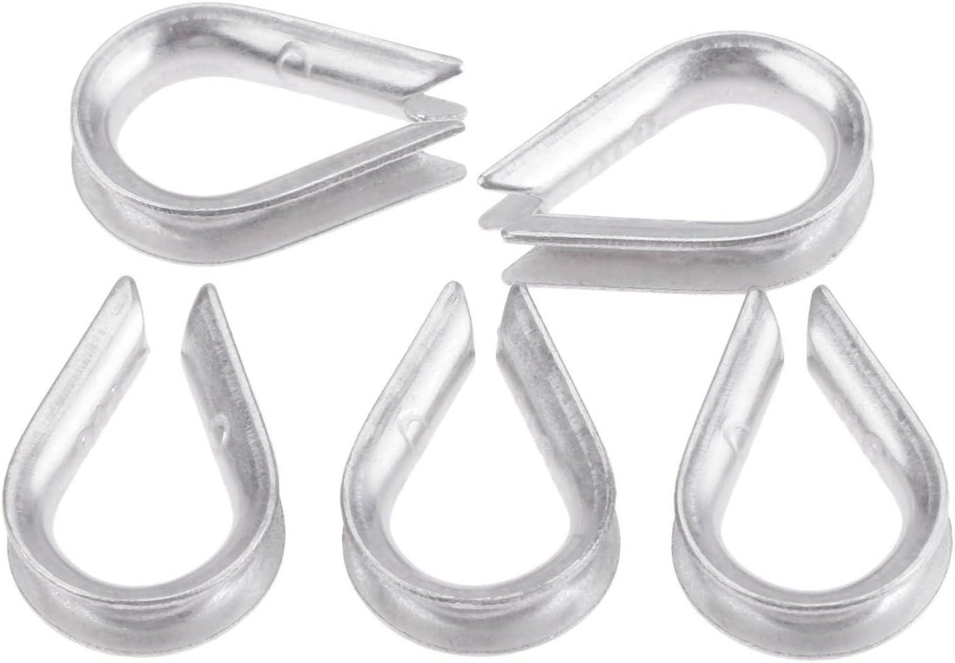 10Pcs 1/8" Wire Rope Chain Thimble for Boat Rigging Anchor Boat ...