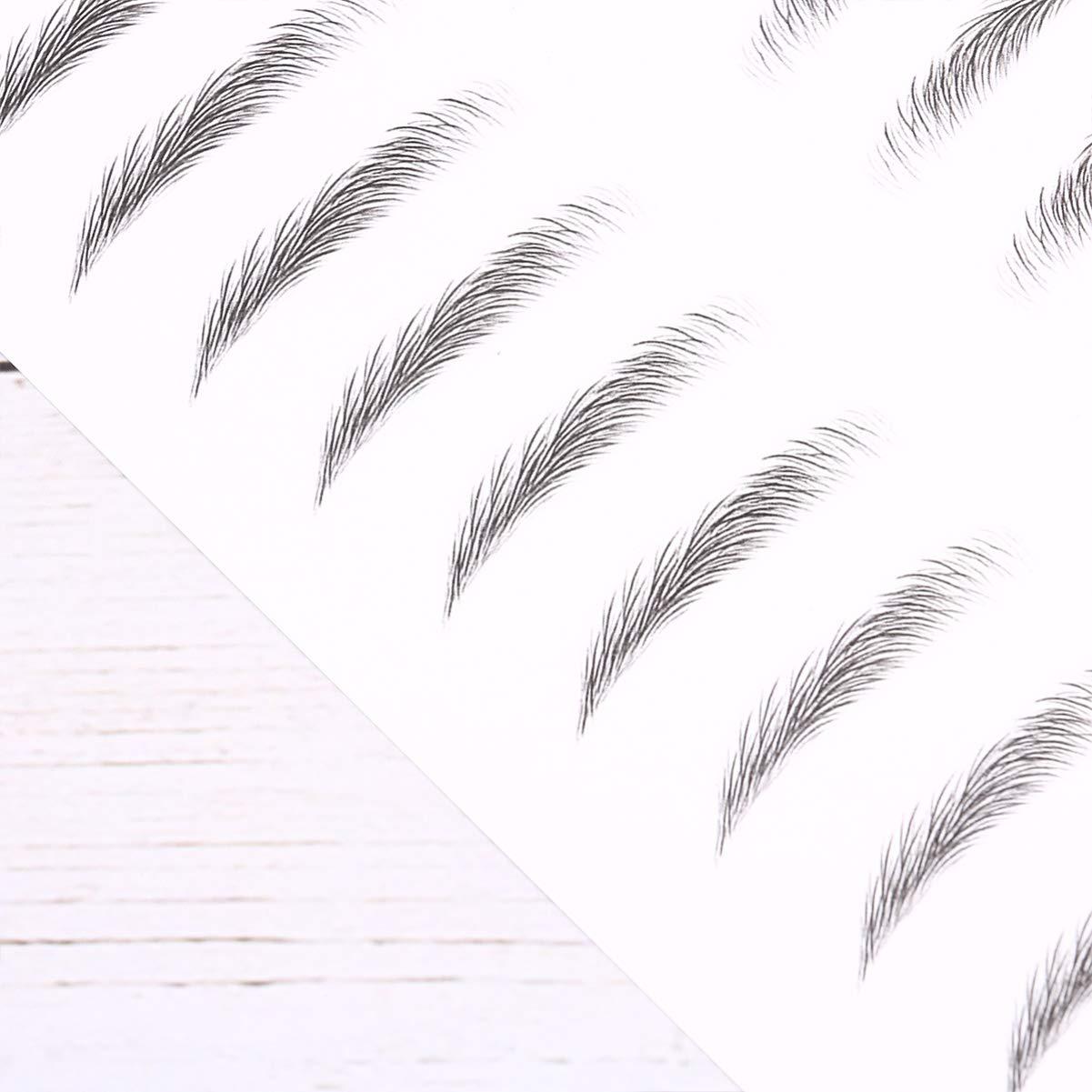 Solustrie 20 Pairs Waterproof Hair-Like Eyebrow Stickers for Men ...