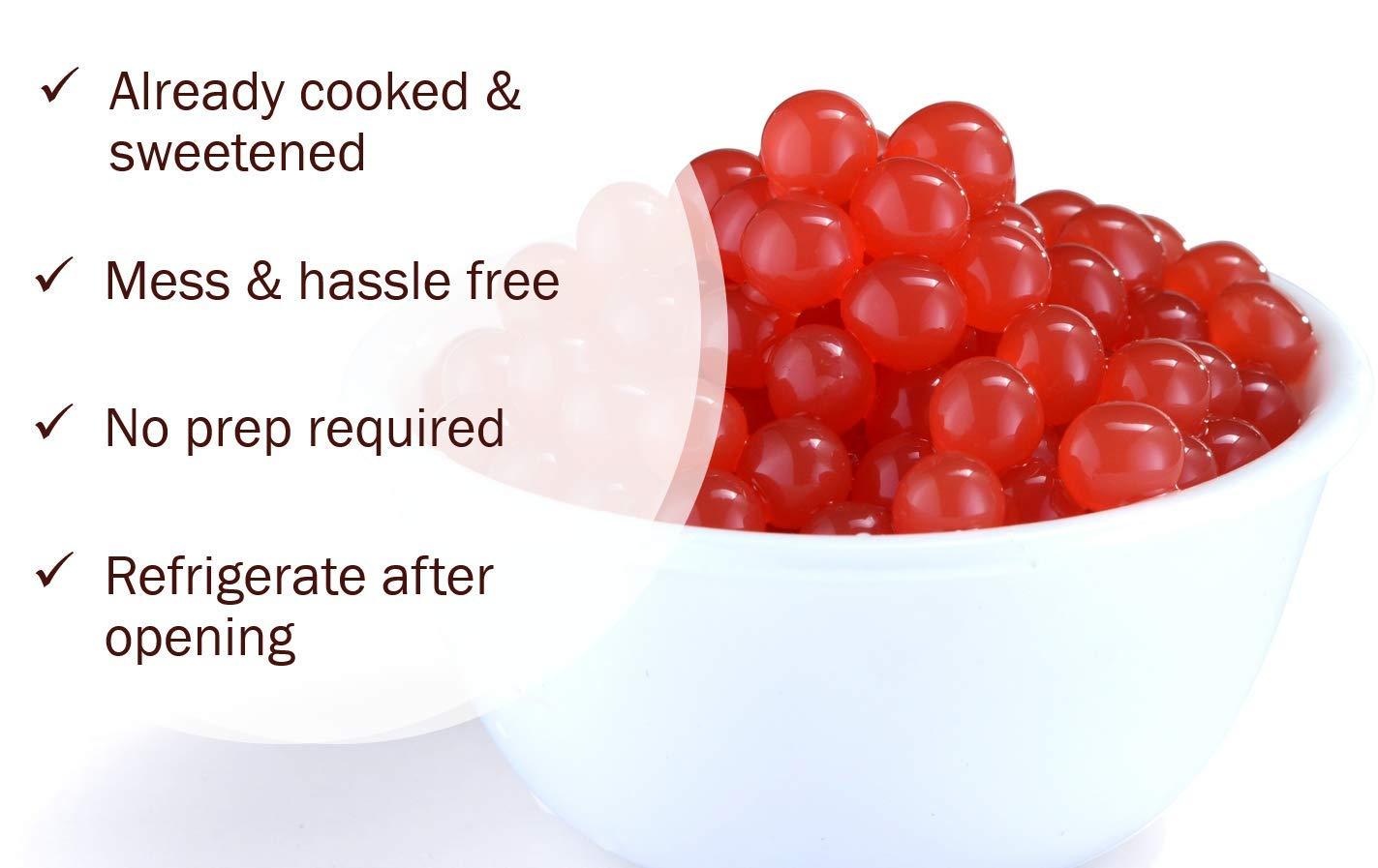 Strawberry Boba Pearls - Bursting Bubble Tea Tapioca Pearls - 2 LB Pack ...