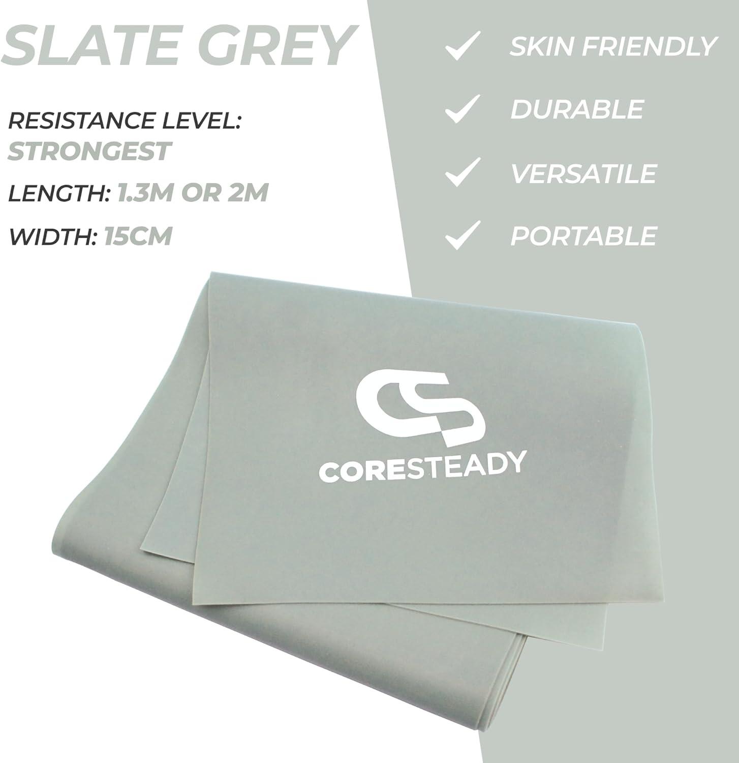 Coresteady Slate Grey Resistance Band 1.3 Metre - Build Strength ...