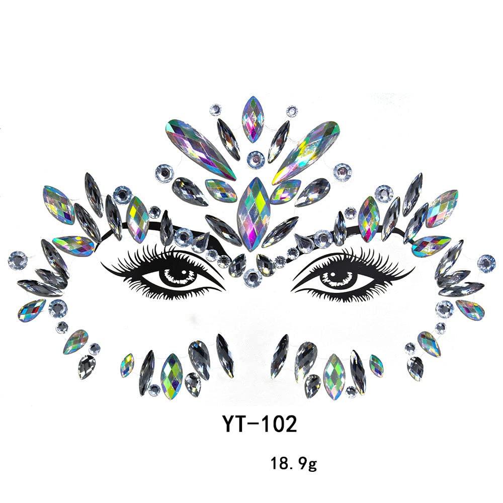 Face Jewels Stickers & Glitter Set for Festival, Rave, Party - Mermaid ...