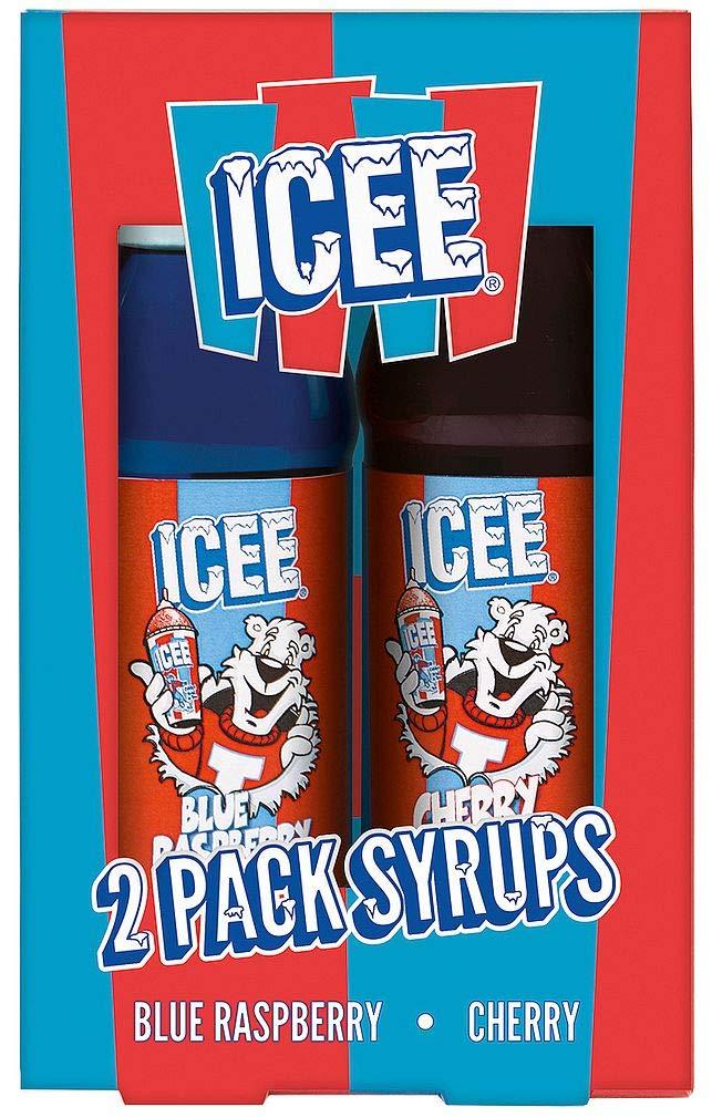 ICEE Cherry & Blue Raspberry Syrup Boxed Set for At-Home Slushie Maker ...