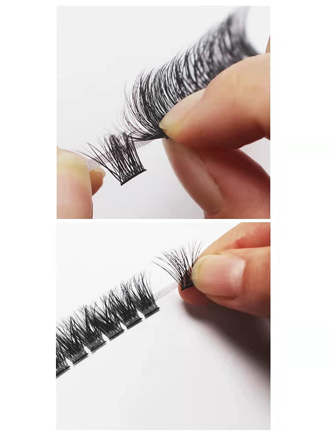 DIY Eyelash Extensions Tray - 120 Cluster Wide Stem Soft Individual ...
